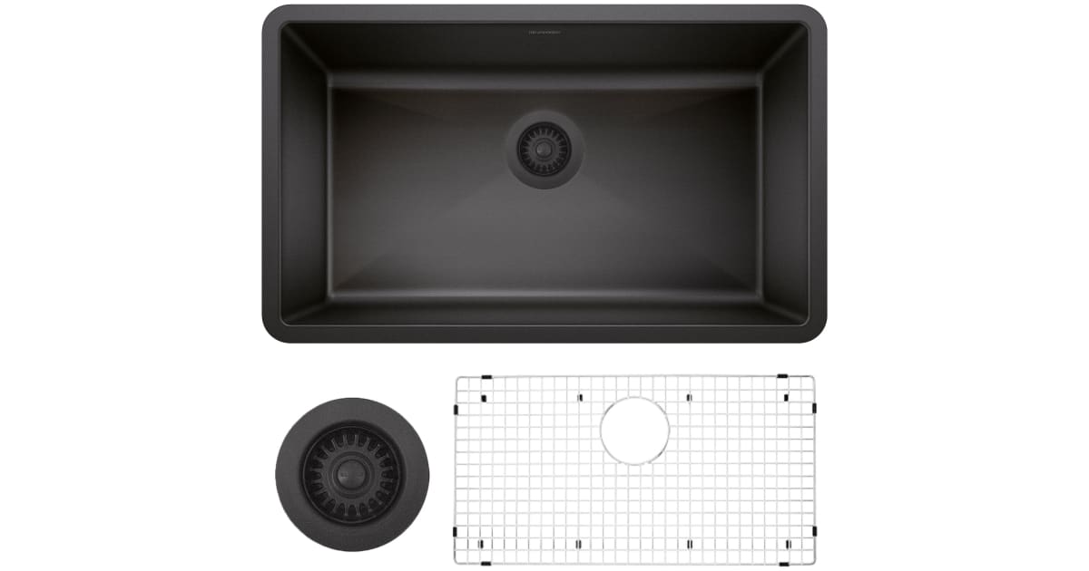 Blanco 440149-KIT Precis 32" Undermount Single Basin Granite Composite ...