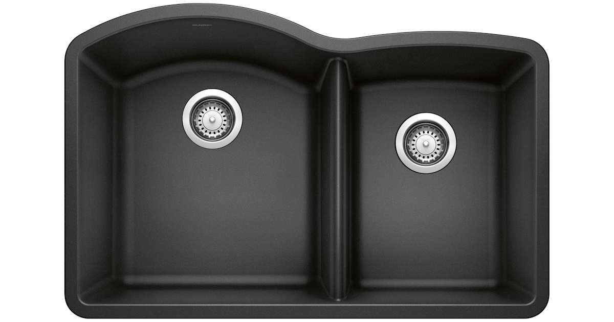 Blanco 440179 Diamond 32" Undermount Double Basin SILGRANIT Kitchen ...