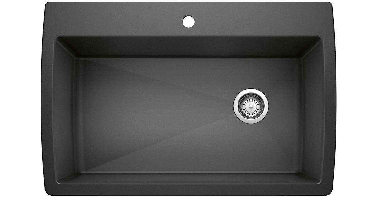 Blanco 440194 Diamond 33-1/2" Dual Mount Single Basin SILGRANIT Kitchen ...
