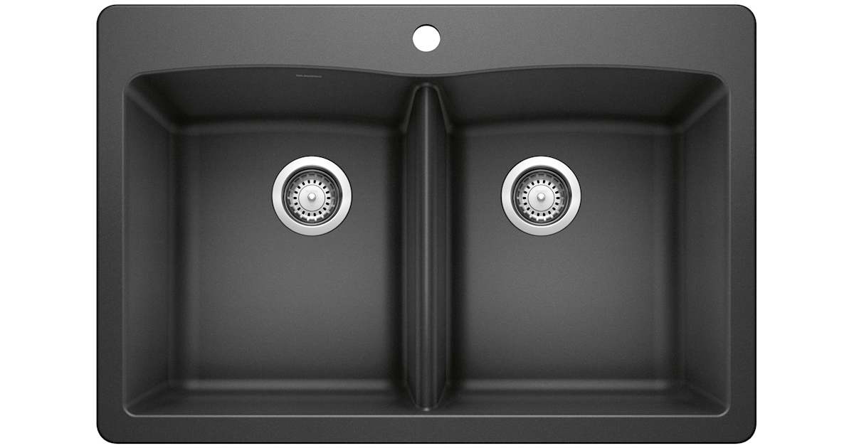 Blanco 440220 Diamond 33" Drop-In or Undermount Double Basin SILGRANIT ...