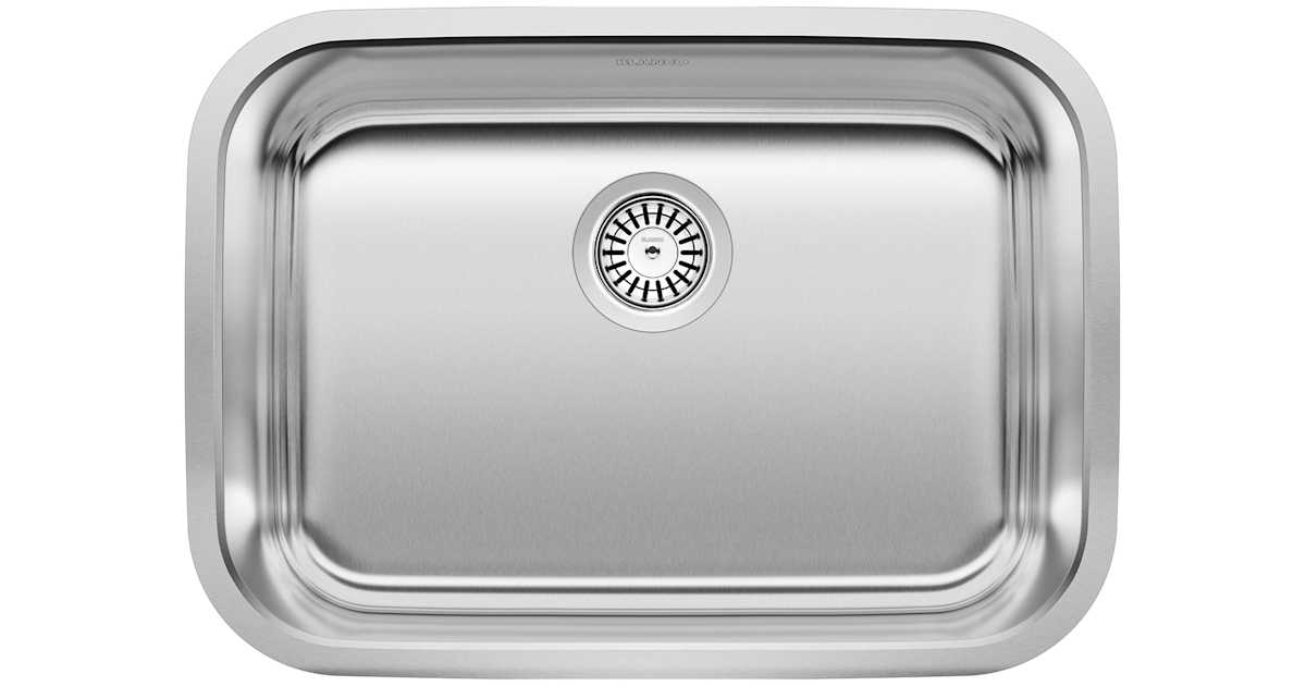 Blanco 441025 Stellar Medium Single Bowl Stainless Steel Undermount ...