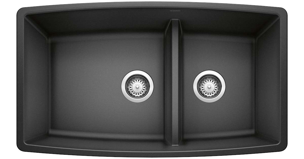 Blanco 441312 Performa 33" Undermount Double Basin SILGRANIT Kitchen ...