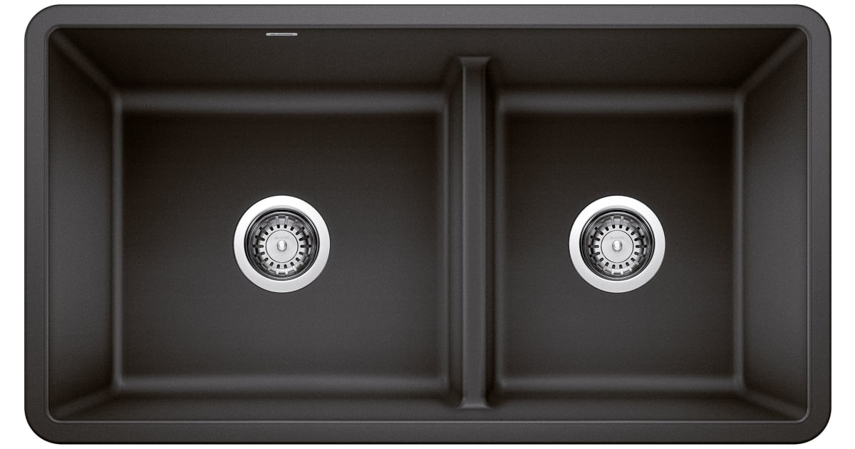 Blanco 442525 Precis 33" Undermount Double Basin SILGRANIT Kitchen Sink ...