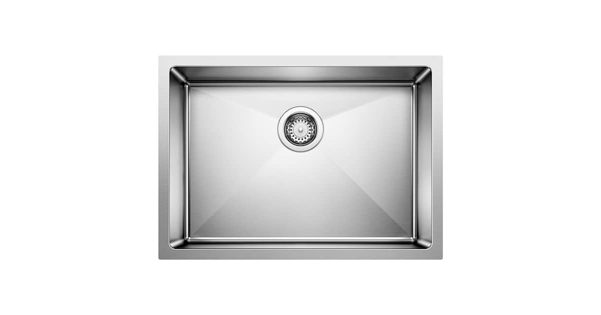 Blanco 443146 Quatrus R15 25" Undermount Single Basin Stainless Steel ...