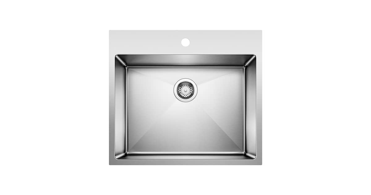 Blanco 443151 Quatrus 25" Drop In / Undermount Single Basin Stainless ...