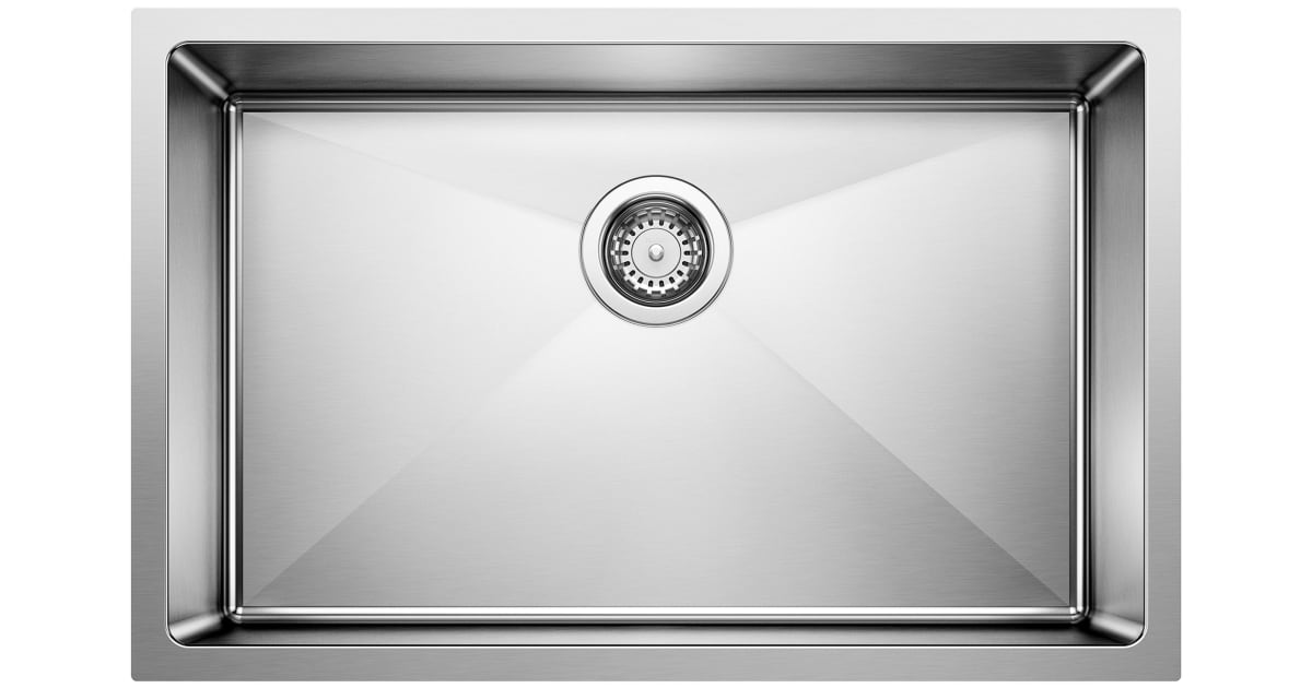 Blanco 521484 Quatrus 28" Single Basin Stainless Steel Kitchen Sink for ...