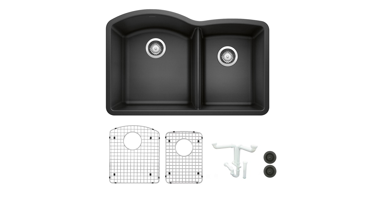 Blanco KA-440179 Diamond 32-1/16" Undermount Double Basin Granite ...