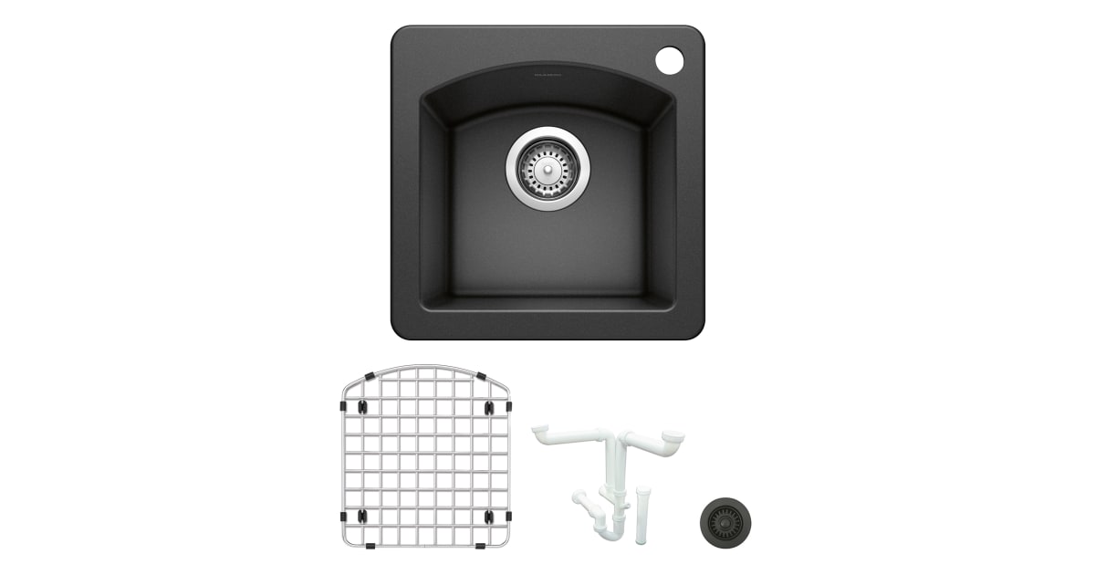 Blanco KA-440204 Diamond 15" Dual Mount Single Basin Granite Composite ...
