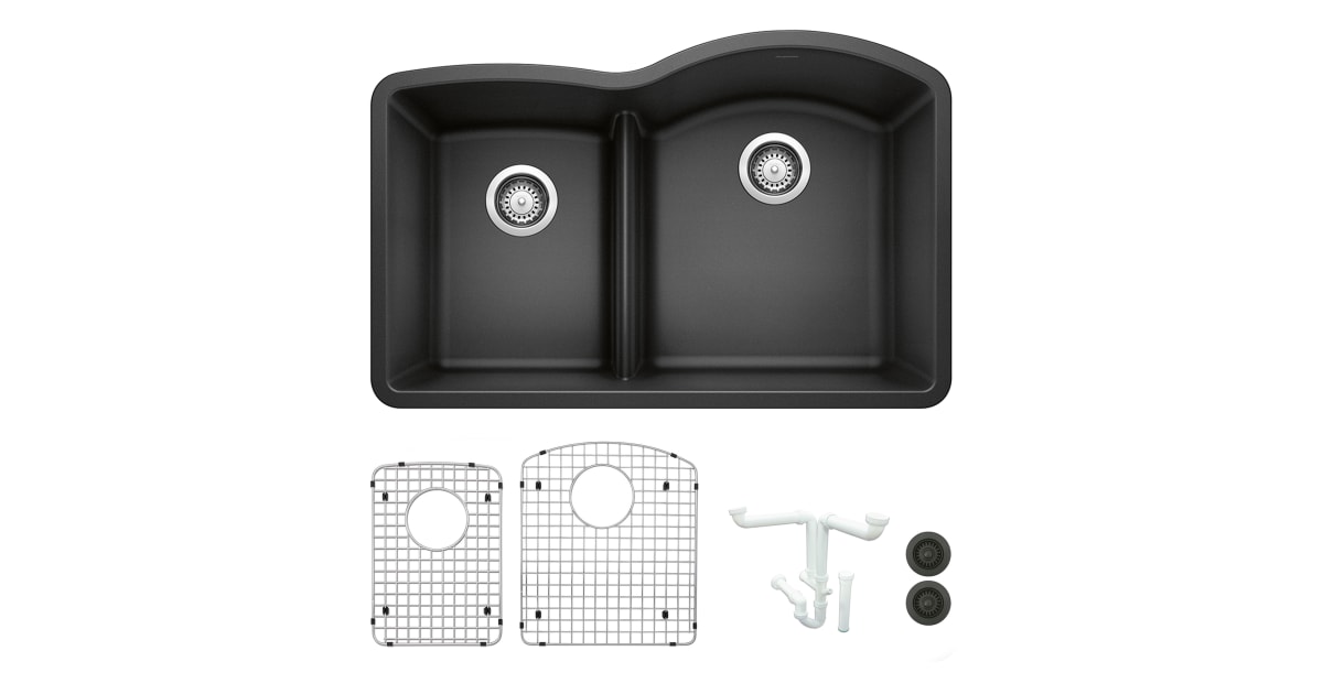 Blanco KA-441598 Diamond 32-1/16" Undermount Double Basin Granite ...