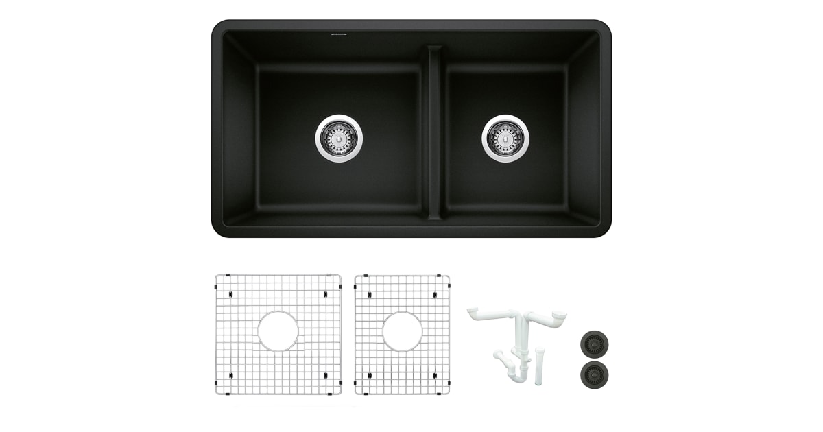 Blanco KA-442525 Precis 33" Undermount Double Basin Granite Composite ...