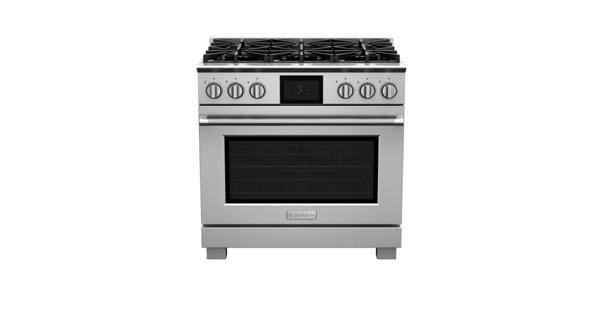 BlueStar BSDF366B 36 Inch Wide 5.7 Cu. Ft. Free Standing Dual Fuel ...