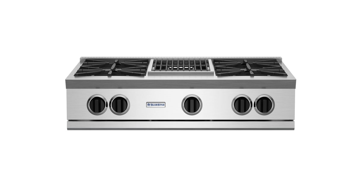 BlueStar RGTNB364CBV2 Nova Series 36 Inch Wide 5 Burner Natural Gas ...