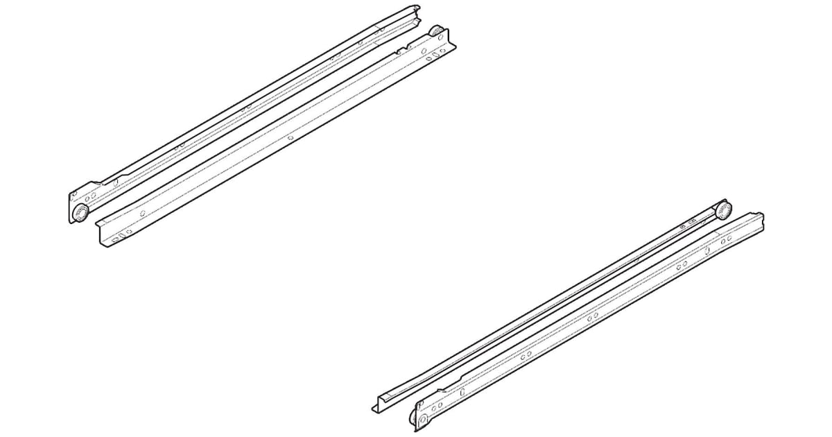 Blum 230M4500 230M Series 18 Inch 3/4 Extension Bottom Mount Euro ...