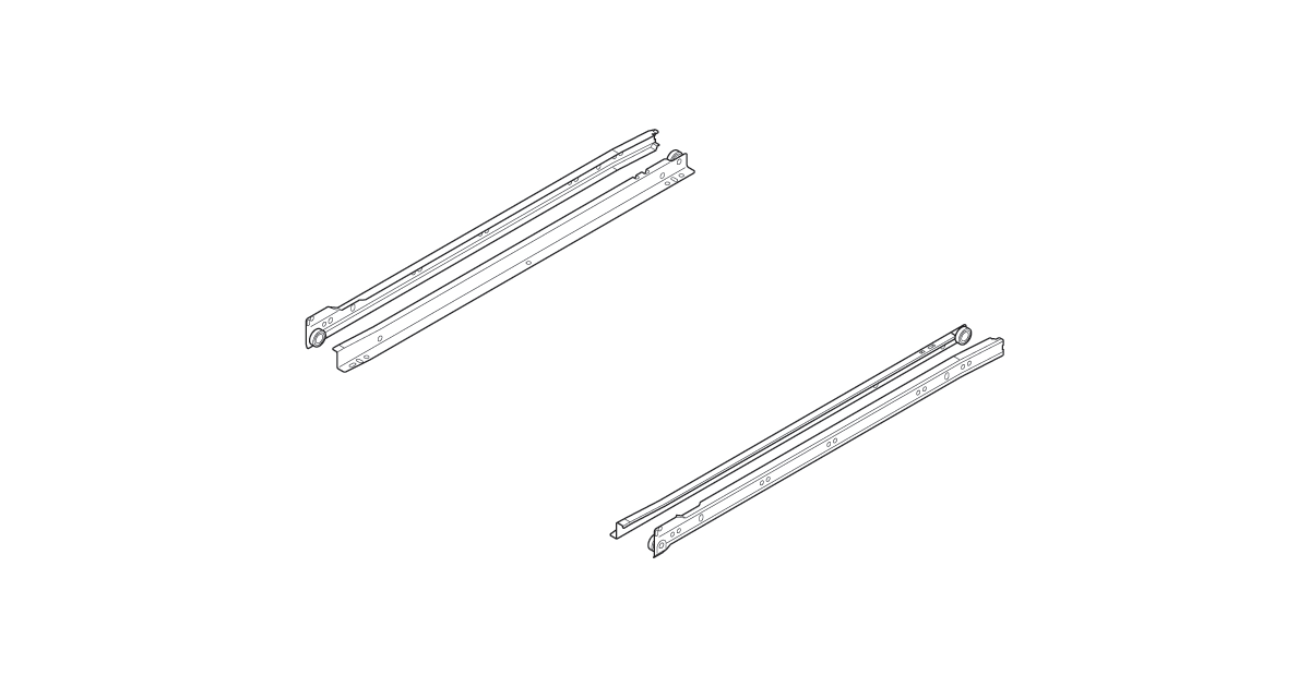 Blum 230M5500-R901 230M Series 22 Inch 3/4 Extension Bottom Mount Euro ...