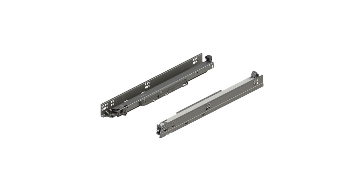 Blum 763H3810S Movento 15" Soft-Close Full Extension Zinc Drawer Slide ...