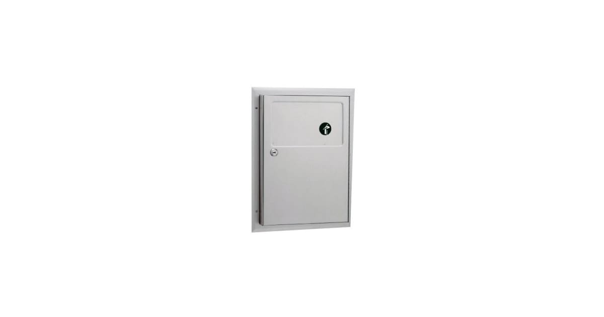 Bobrick B354 ClassicSeries Recessed Sanitary Napkin Disposal Unit with ...