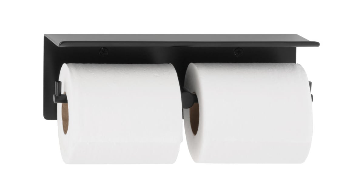 Bobrick B-540.MBLK Surface-Mounted Toilet Tissue Dispenser and Utility ...