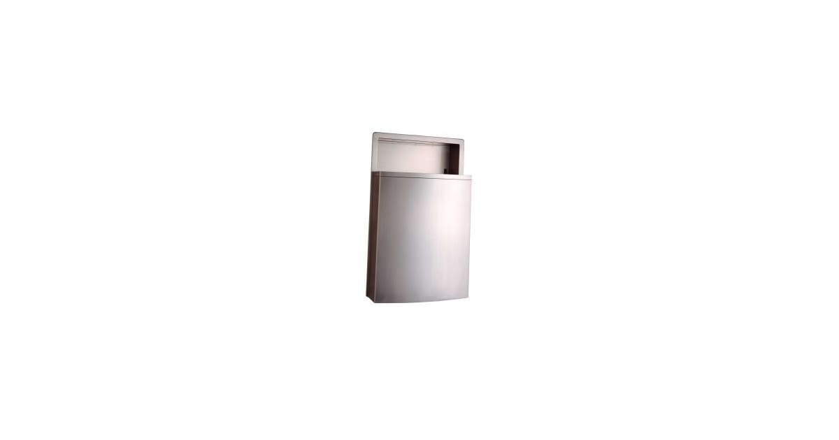 Bobrick B43644 ConturaSeries® Recessed Waste Receptacle with LinerMate ...