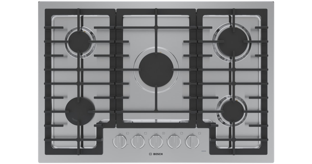 Bosch NGM5059UC 500 Series 30 Inch Wide 5 Burner Natural Gas Cooktop ...