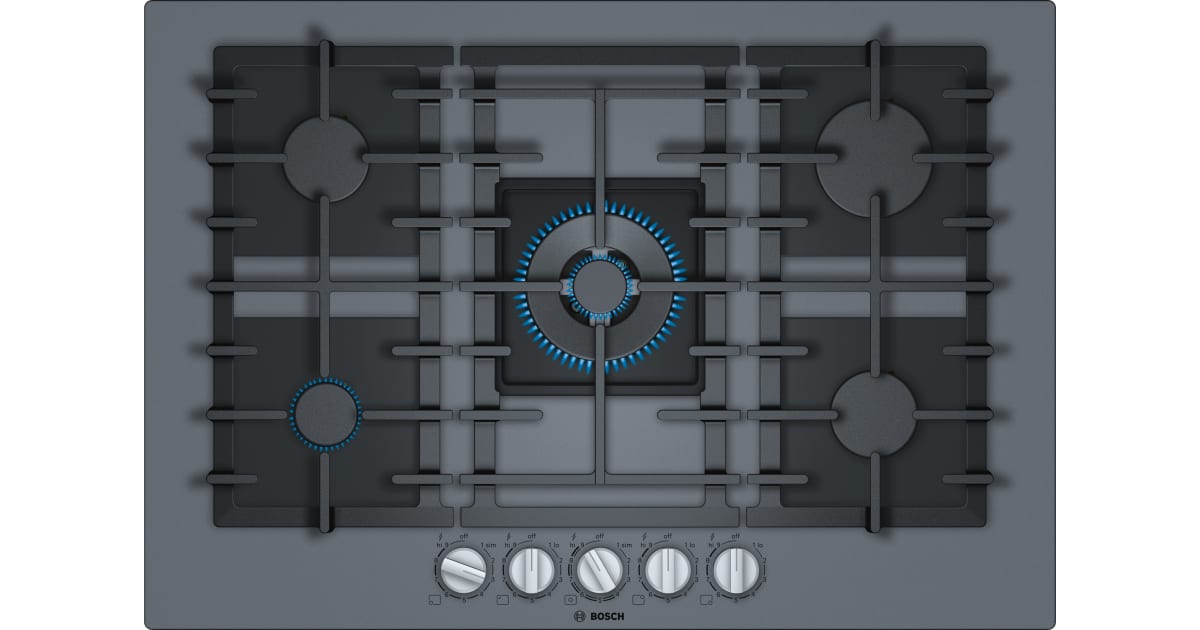 Bosch NGMP077UC Benchmark Series 30 Inch Wide 5 Burner Gas Cooktop with ...