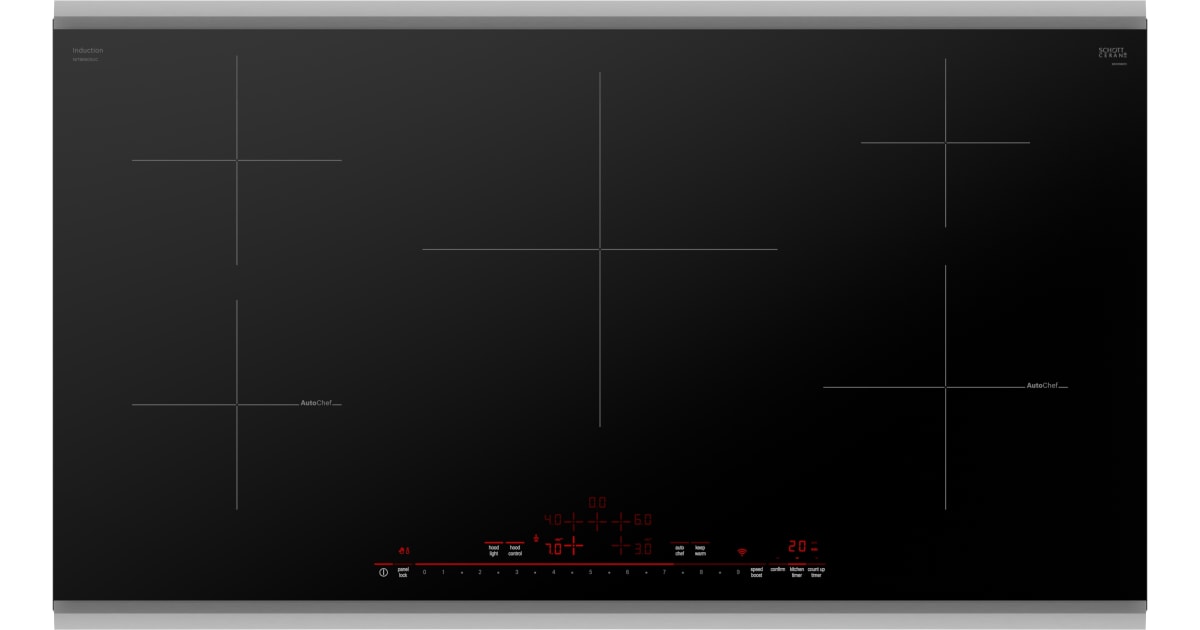 Bosch NIT8660SUC 800 Series 36 Inch Wide 5 Burner Induction Cooktop ...