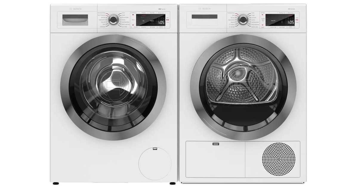 Bosch WAW285H2UC-WTG865H4UC 800 Series 24 Inch Wide 2.2 Cu. Ft. Front ...