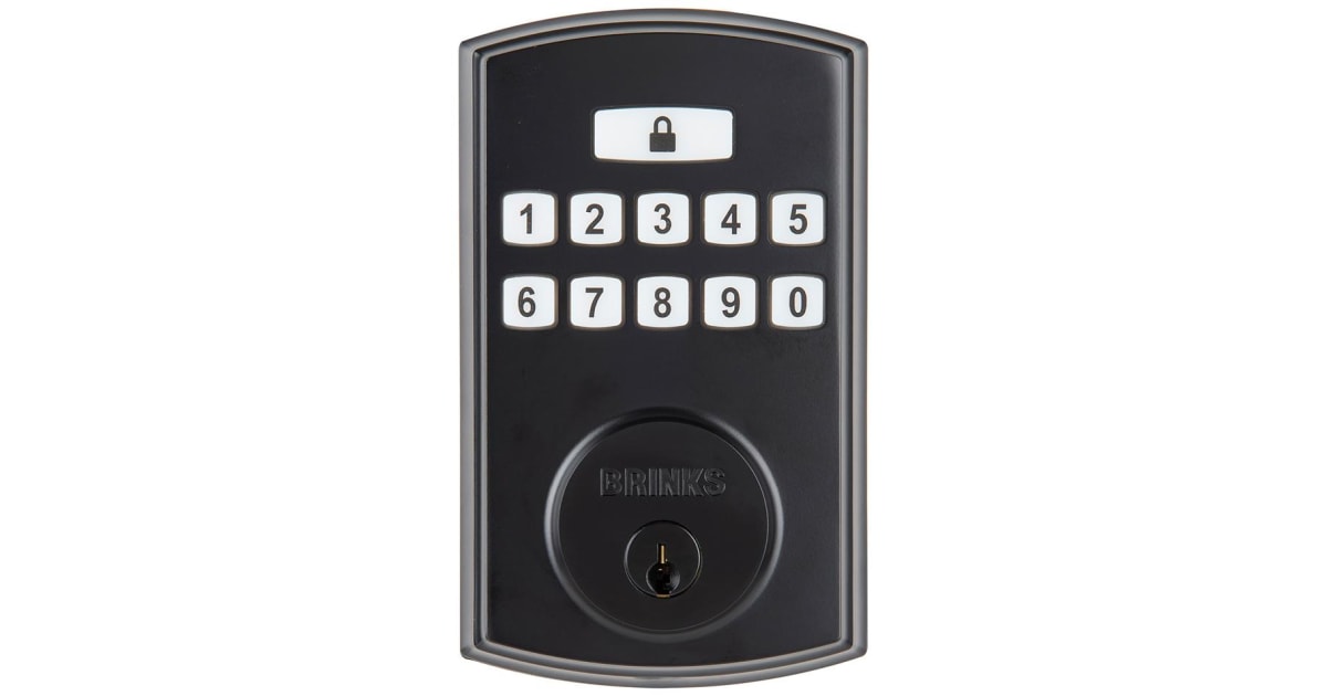 Brinks 4390122 Electronic Keypad Single Cylinder Deadbolt from the ...