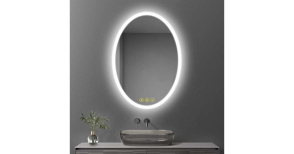 Brio Lighting BOMIR19228 Zachary 24" W x 32" H Contemporary Oval ...