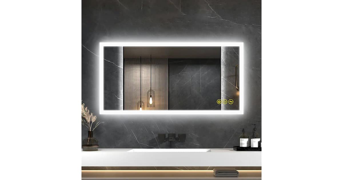 Brio Lighting BOMIR29907 Mateo 24" W x 48" H Contemporary Rectangular ...
