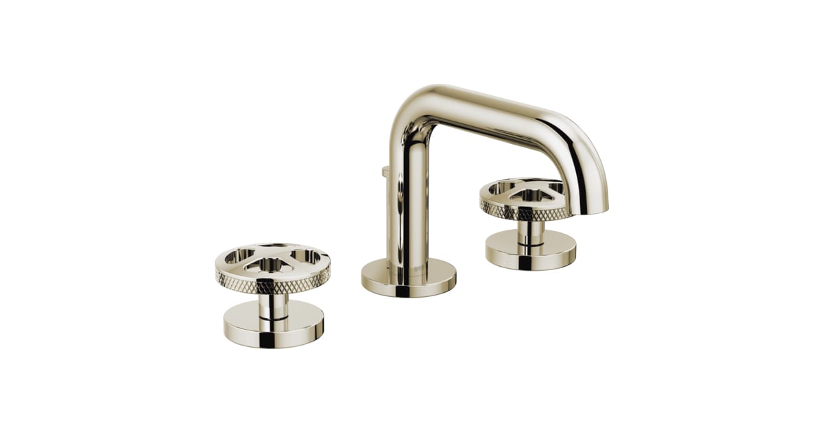Brizo 65334LF-PNLHP Litze 1.5 GPM Widespread Bathroom Faucet with Pop ...