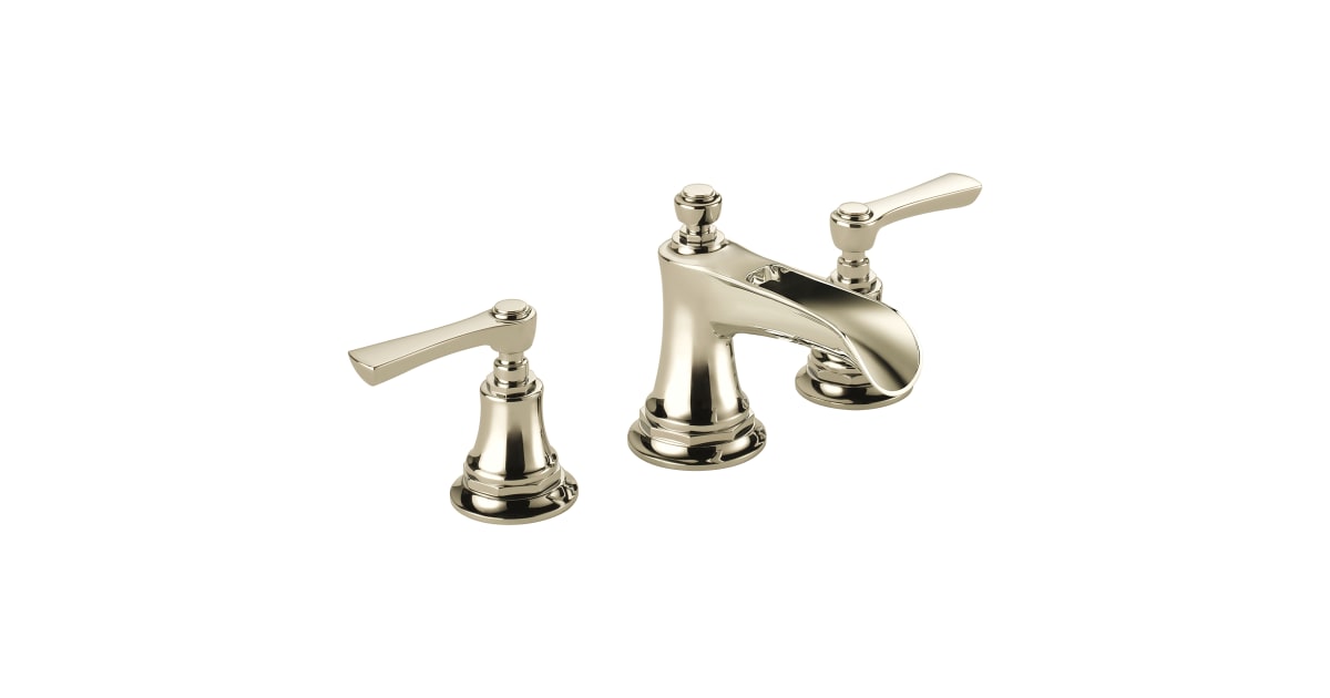 Brizo 65361LF-PNLHP Rook 1.5 GPM Widespread Bathroom Faucet with Pop-Up ...