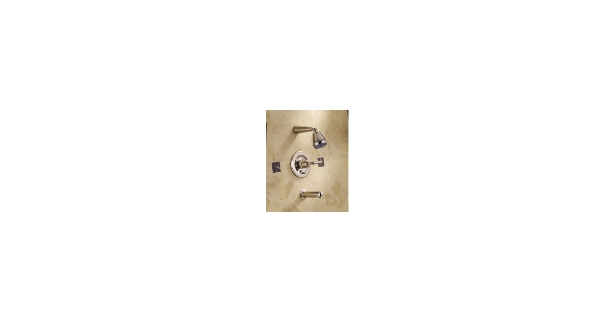 Brizo B6616305-BN Single Handle Tub and Shower Faucet from the Trevi ...