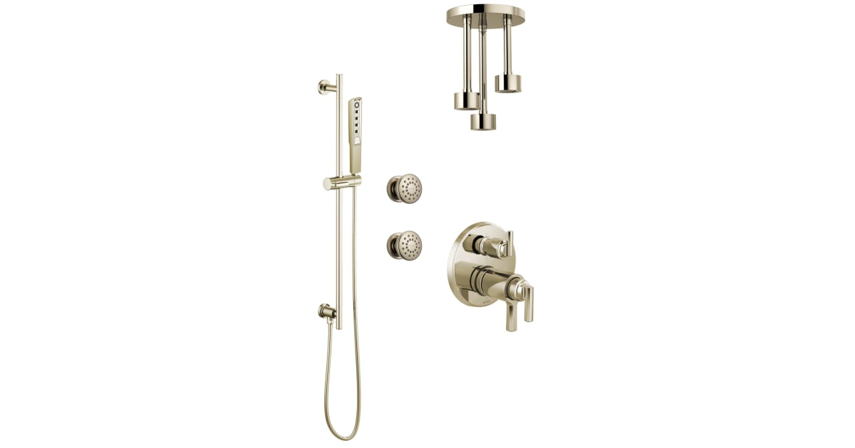 Brizo BSS-LEV-T75698-02-PN Levoir Thermostatic Shower System with ...