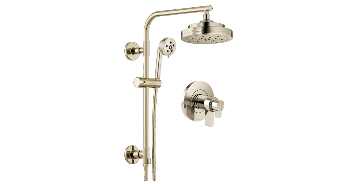 Brizo BSS-Litze-T60035-SC-PN Litze Thermostatic Shower Column Shower ...