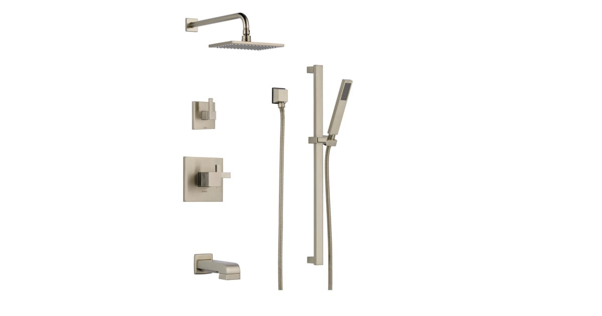 Brizo BSS-Siderna-T60480-04-BN Siderna Thermostatic Tub and Shower ...