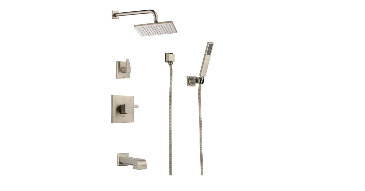 Brizo BSS-Siderna-T60P080-04-BN Siderna Pressure Balanced Tub and ...