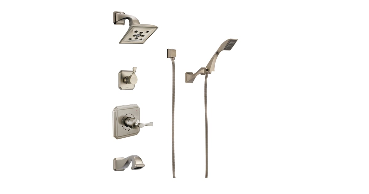 Brizo BSS-Virage-T60P030-04-BN Virage Pressure Balanced Tub and Shower ...