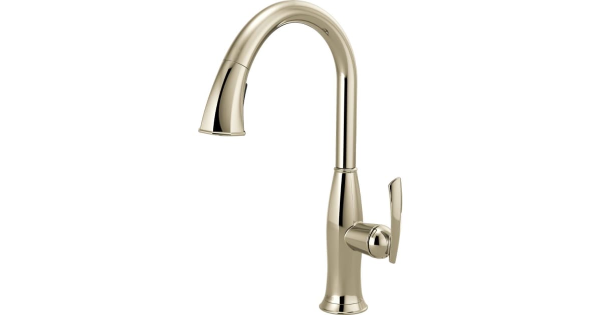 Brizo 63096LF-PN Coltello Pull-Down Kitchen Faucet with Magnetic ...