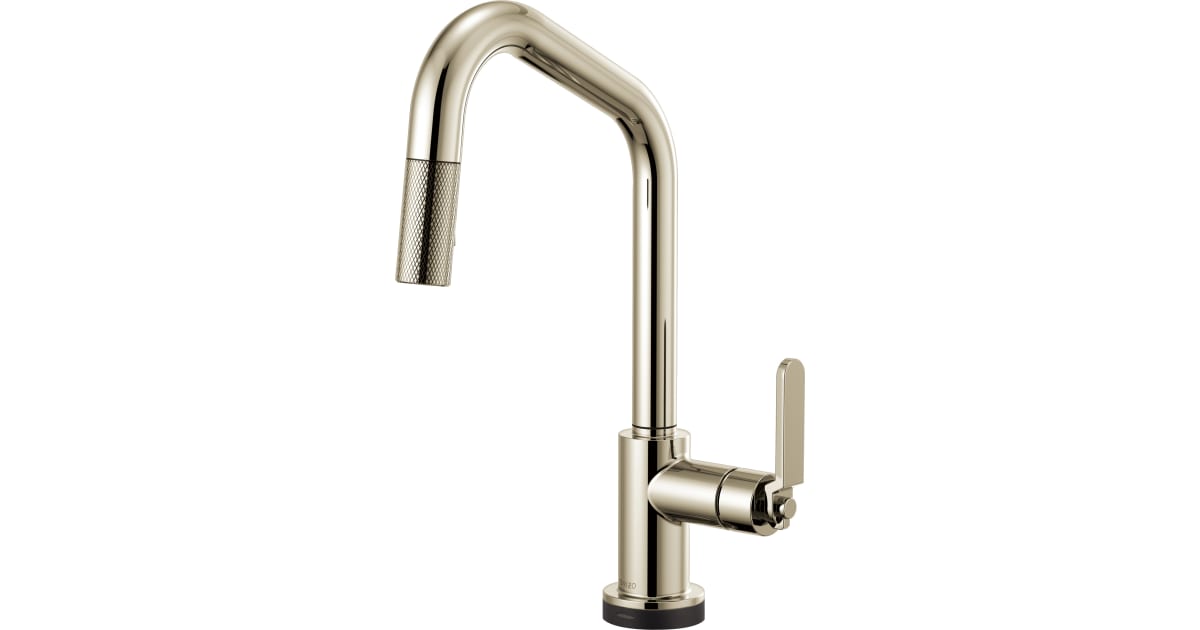 Brizo 64064LF-PN Litze Single Handle Angled Spout SmartTouch Pull Down ...