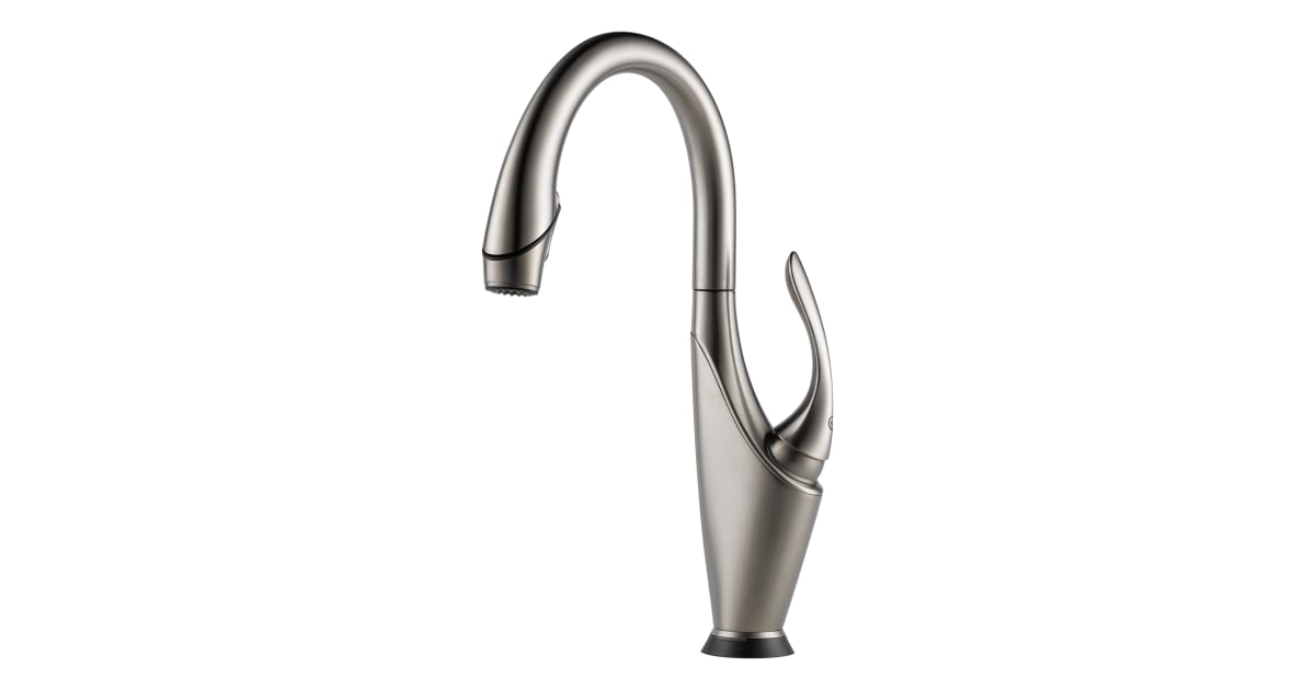 Brizo 64355LF-SS Vuelo Pull-Down Kitchen Faucet with On/Off Touch ...