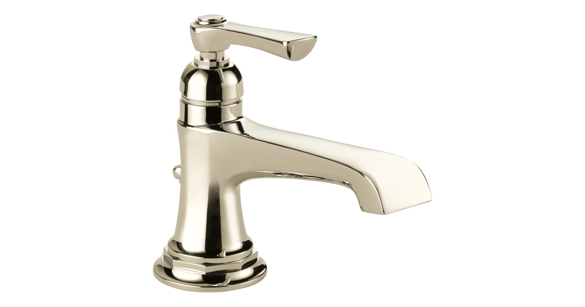 Brizo 65060LF-PN Rook 1.5 GPM Single Hole Bathroom Faucet with Pop-Up ...