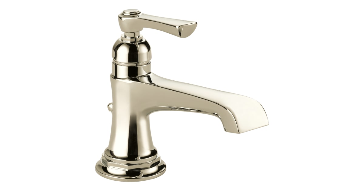 Brizo 65060LF-PN-ECO Rook 1.2 GPM Single Hole Bathroom Faucet with Pop ...