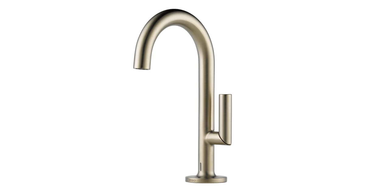 Brizo 65675LF-BN Odin Single Hole Bathroom Faucet with On/Off Touch and ...