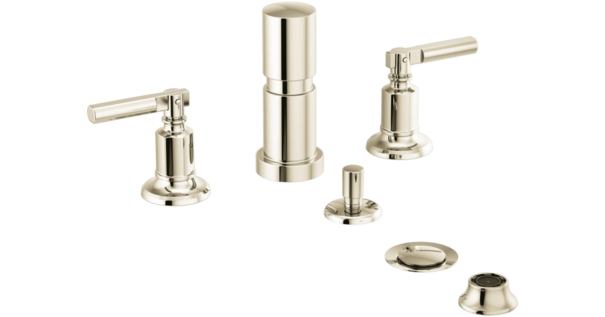 Brizo 68476-PN Invari Widespread Bidet Faucet with 2 Lever Handles and ...