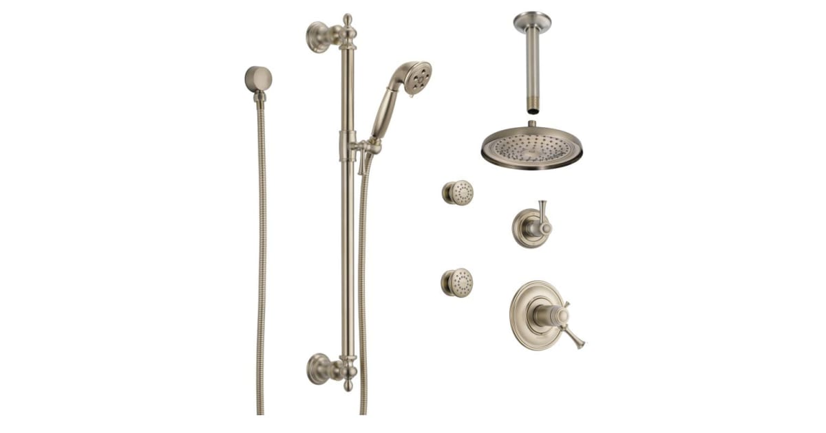 Brizo BB1345-BN Baliza Thermostatic Shower System with Rain Shower Head ...