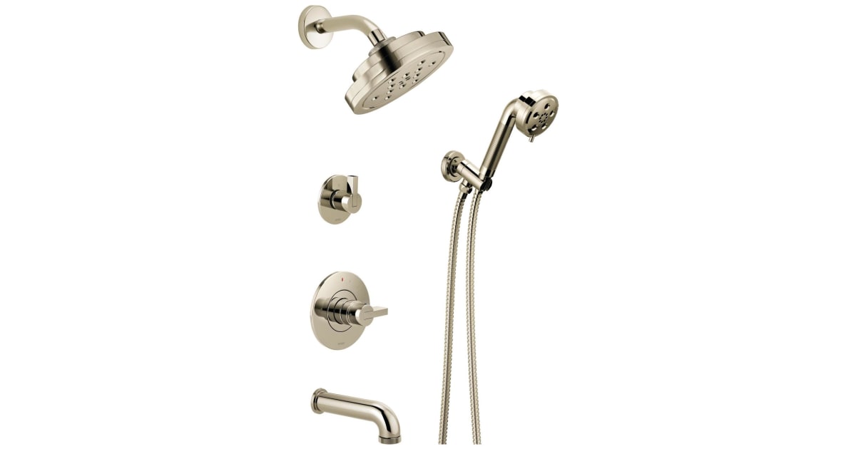 Brizo BSS-Litze-T60P035-04-PN Litze Pressure Balanced Tub and Shower ...