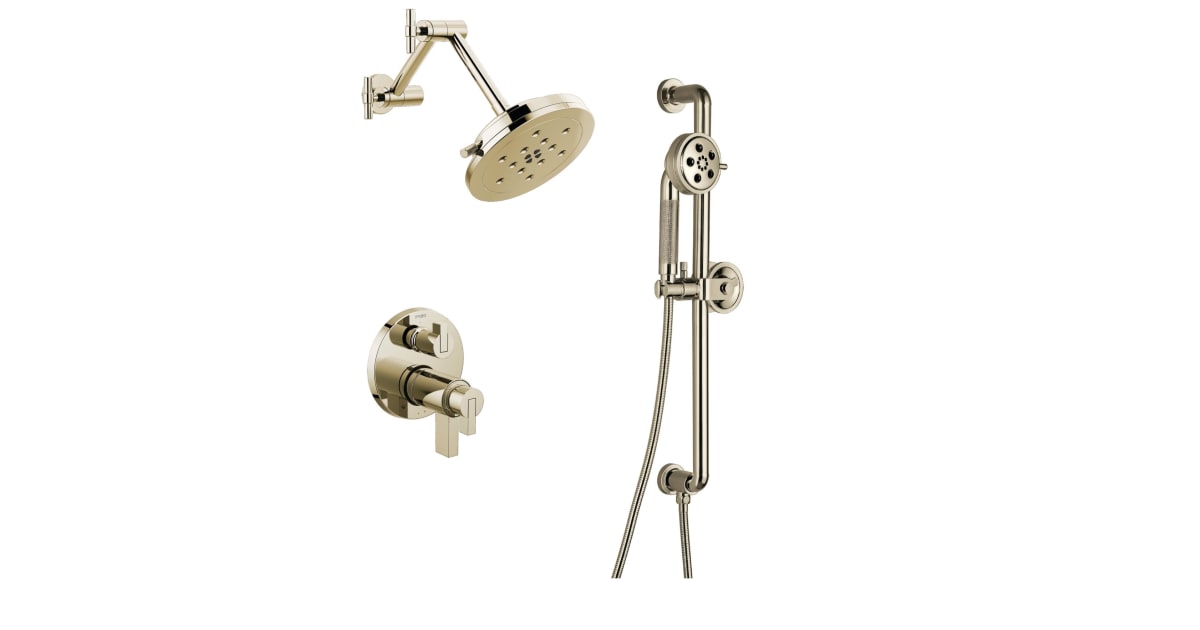 Brizo BSS-Litze-T75535-02-PN Litze Thermostatic Shower System with ...