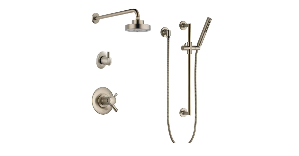 Brizo BSS-Odin-T60275-02-BN Odin Thermostatic Shower System with Shower ...
