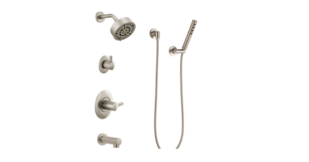 Brizo BSS-Odin-T60P075-04-BN Odin Pressure Balanced Tub and Shower ...