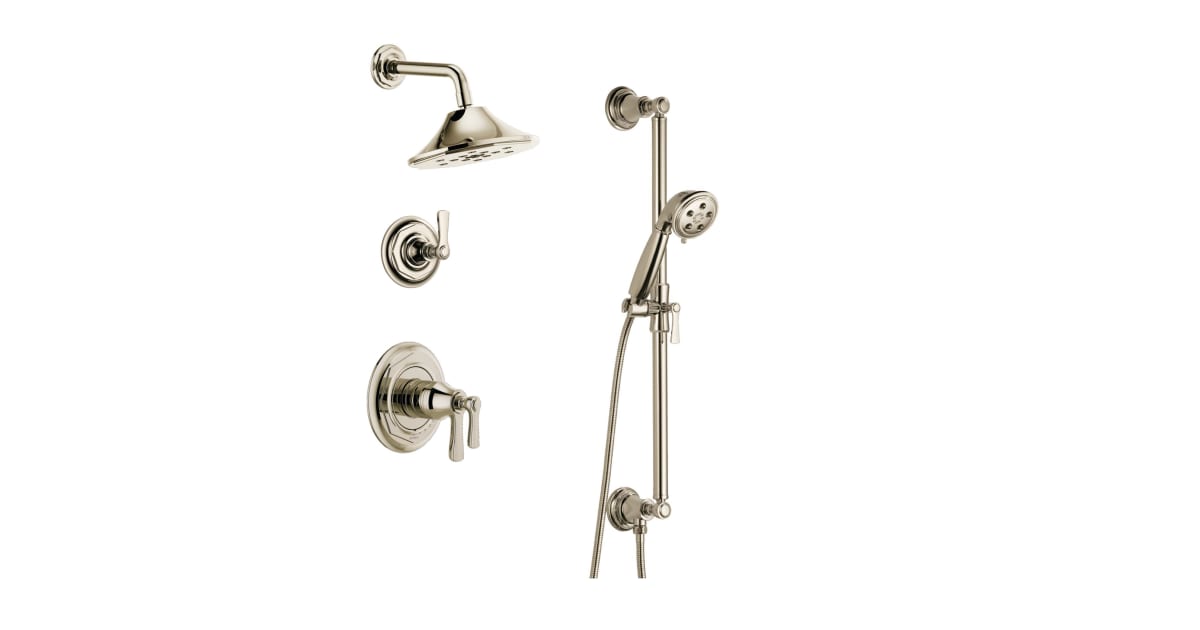 Brizo BSS-Rook-T60261-02-PN Rook Thermostatic Shower System with Shower ...